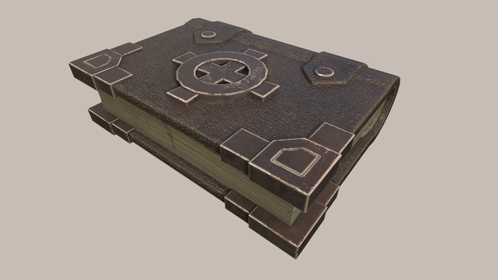 3D model Fantasy Spellbook With Celtic Cross VR / AR / low-poly | CGTrader