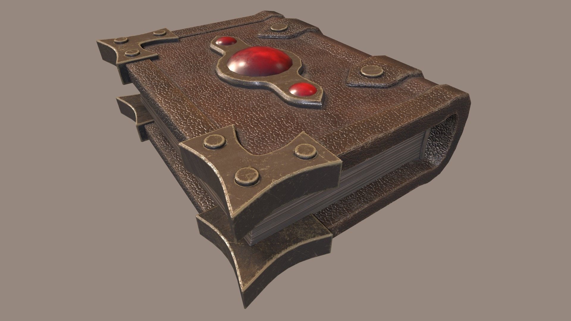3D model Spellbook with Ruby Planetoids VR / AR / low-poly | CGTrader