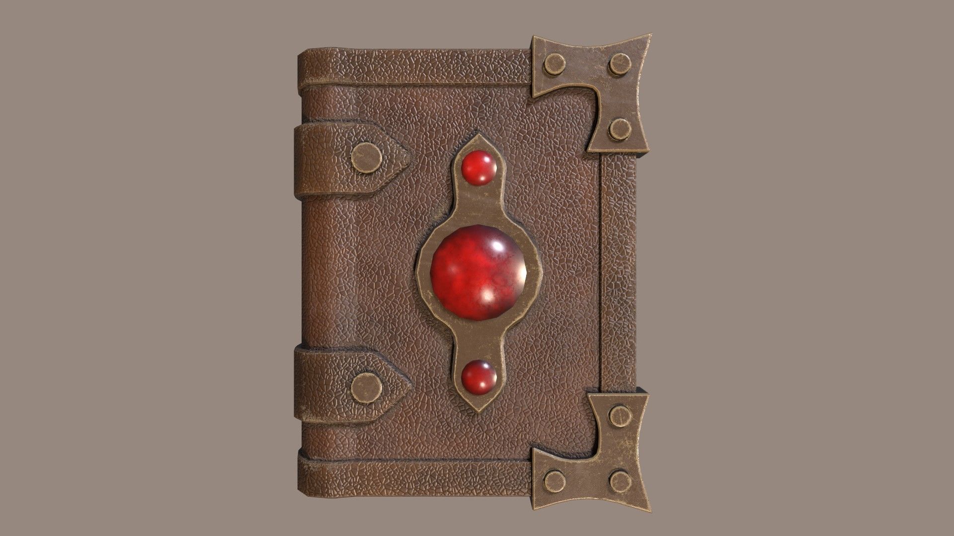 3D model Spellbook with Ruby Planetoids VR / AR / low-poly | CGTrader