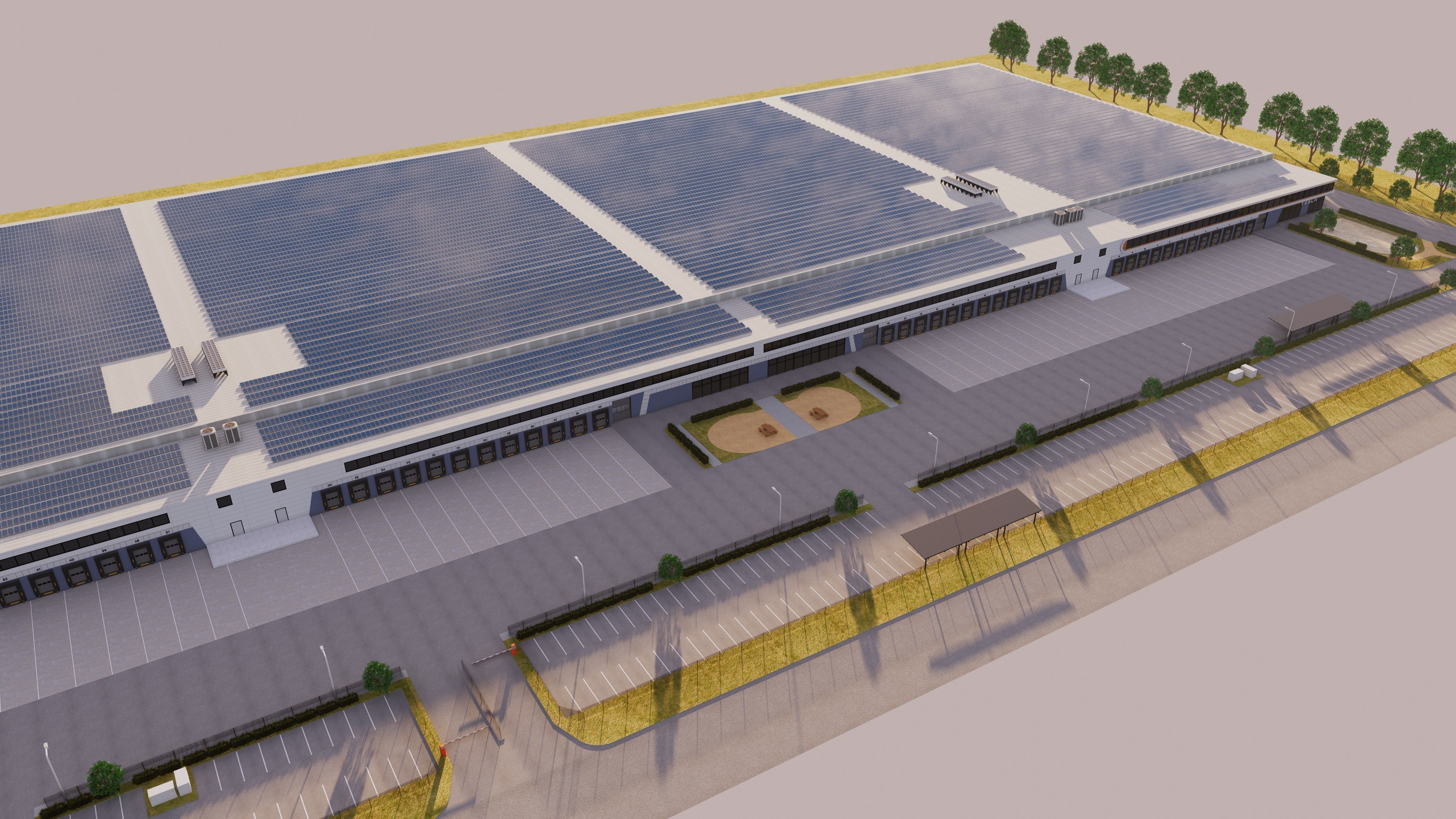 Tesla Giga Factory 3D model | CGTrader