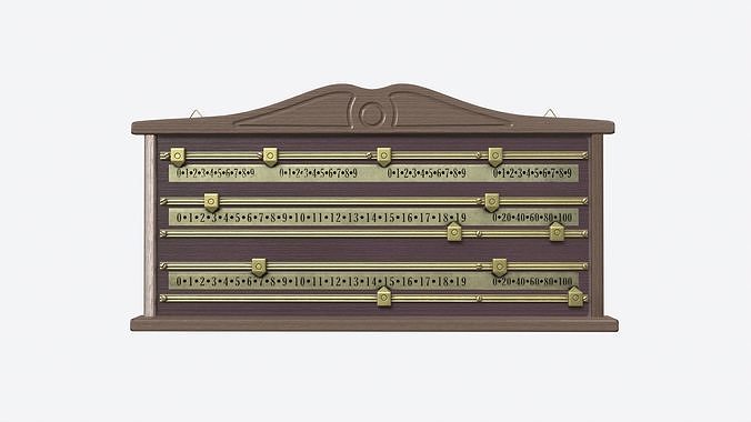 Vintage Billiard Snooker Scoreboard 3D model | CGTrader