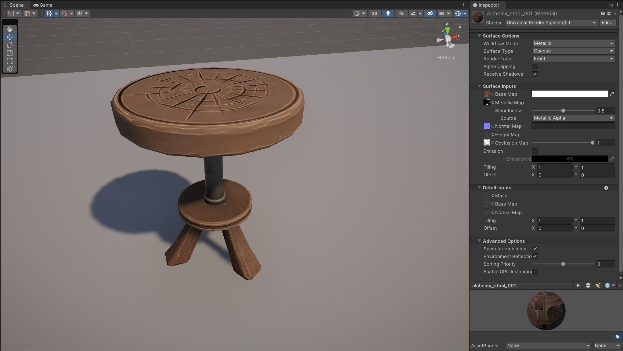 3D model Stylized Alchemy Stool VR / AR / low-poly | CGTrader