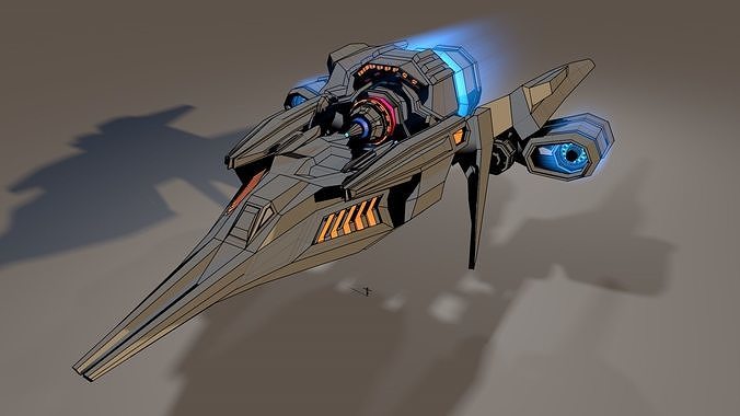 Sci Fi Spaceship 3D model animated | CGTrader