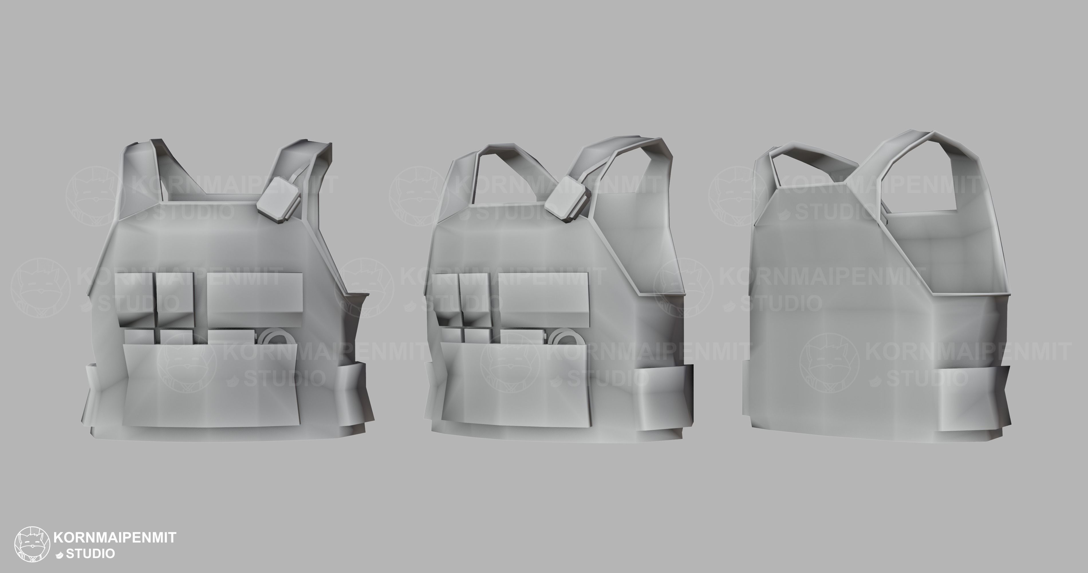 3D model black bulletproof vest VR / AR / low-poly | CGTrader