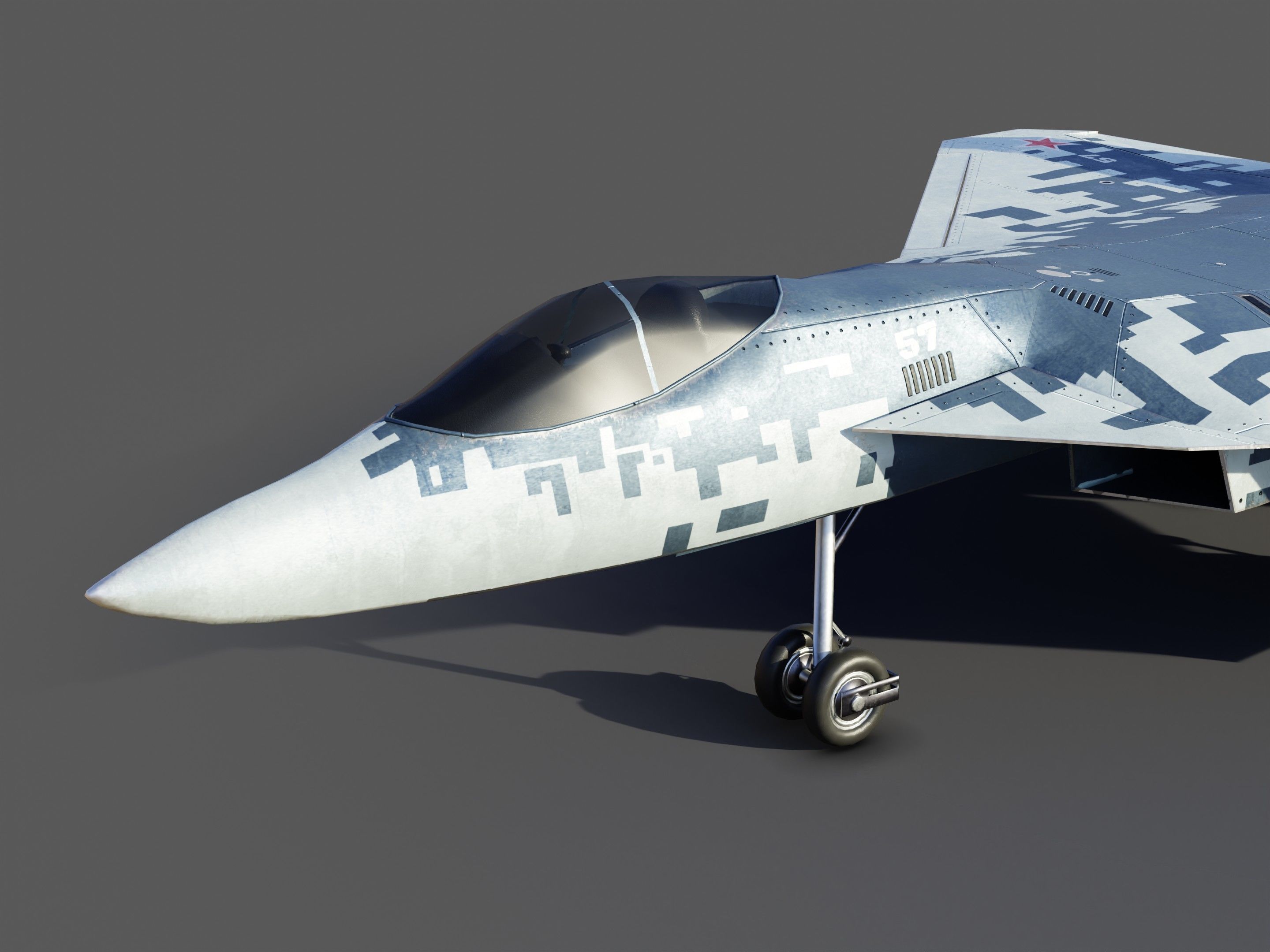 3D model Sukhoi Su-57 VR / AR / low-poly | CGTrader