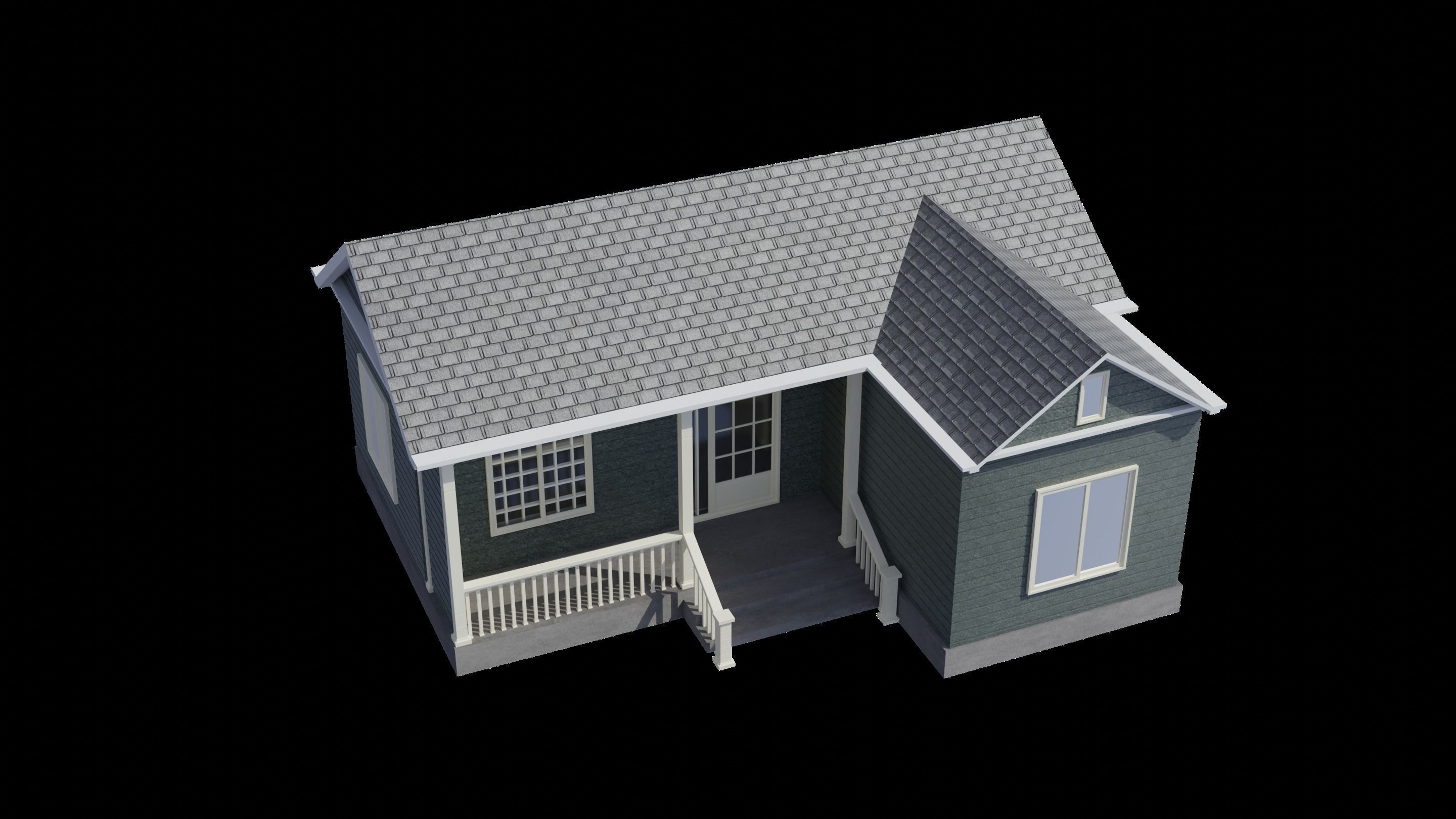 3D model Simple House 004 VR / AR / low-poly | CGTrader