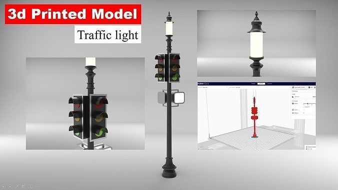 Traffic light model 3d printed 3D model 3D printable | CGTrader