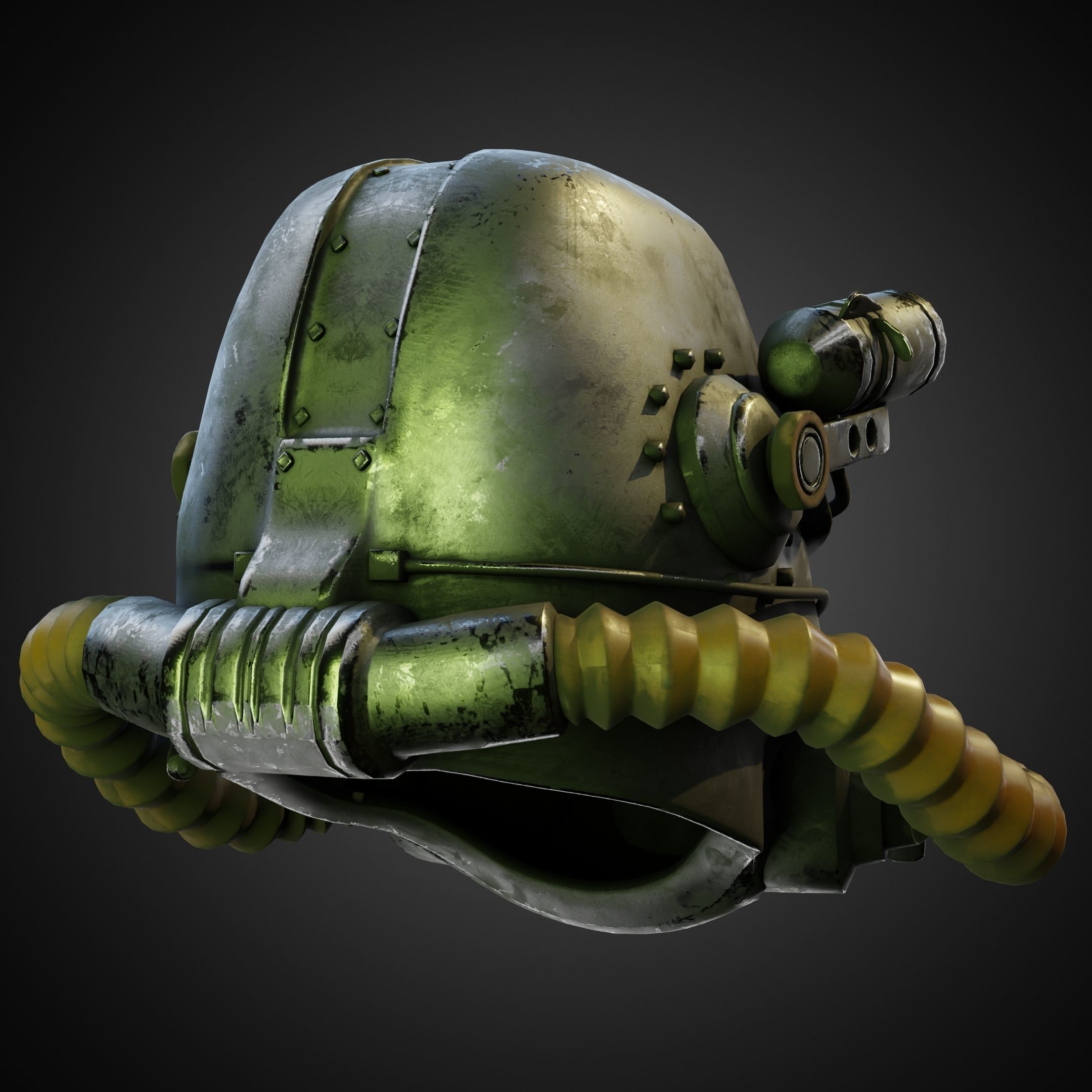 Fallout 4 T-45 Power Armor Helmet for Cosplay 3D model 3D printable ...