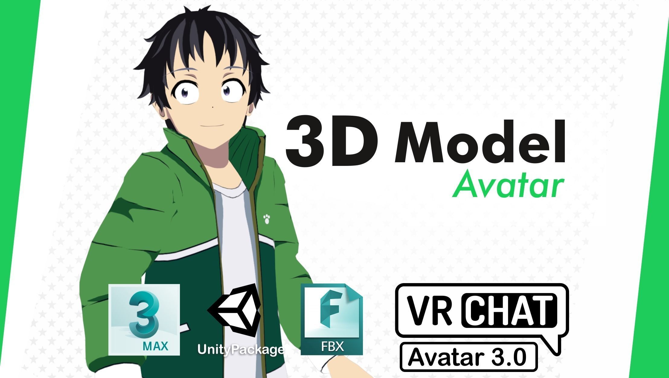 Akira zom 100 VRChat Avatar 3D model rigged | CGTrader