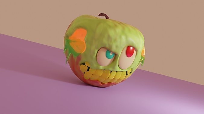 Zombie Apple 3D MODEL 3D model | CGTrader