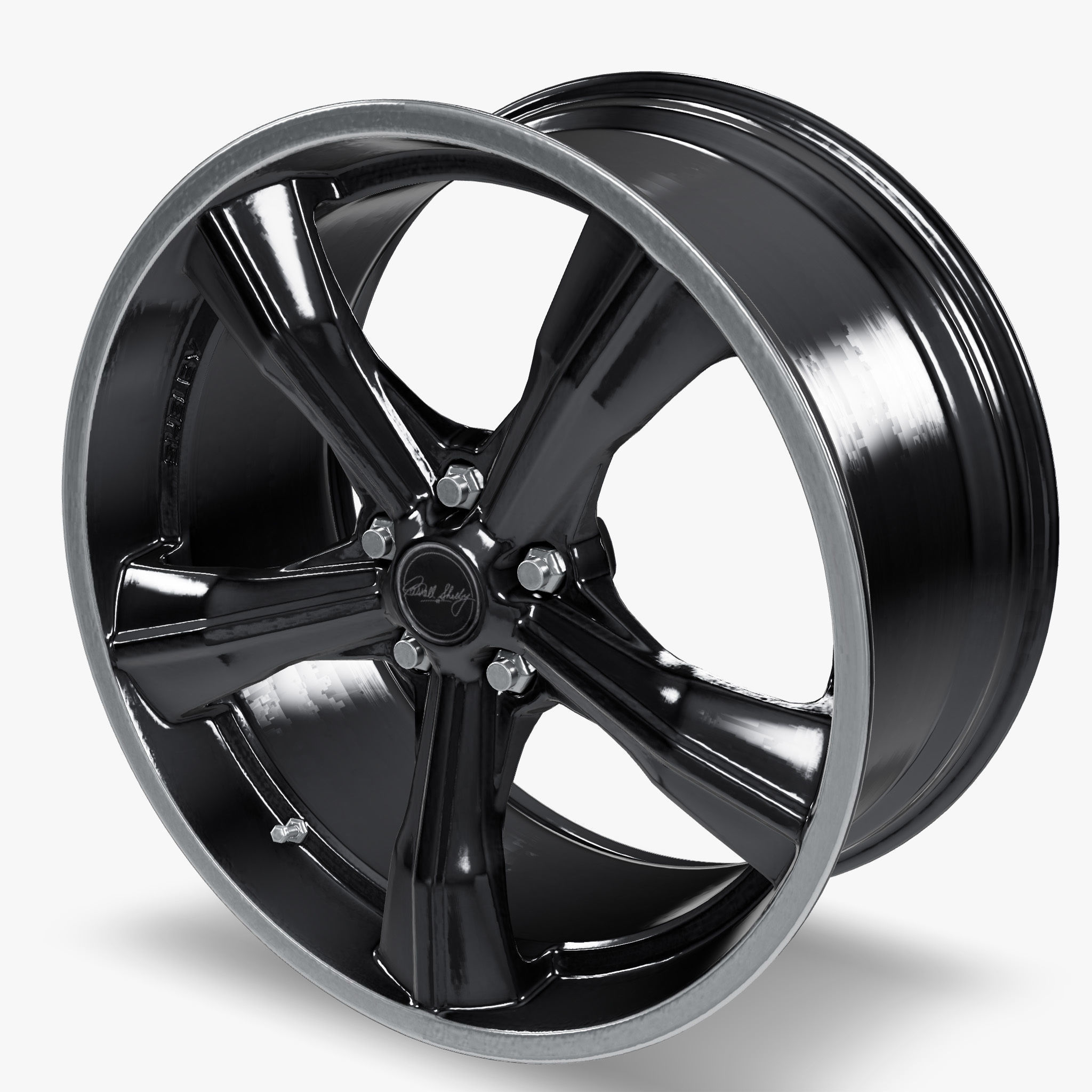 3D model Carroll Shelby Wheel CS11 Wheel Gloss Gunmetal With Polished ...