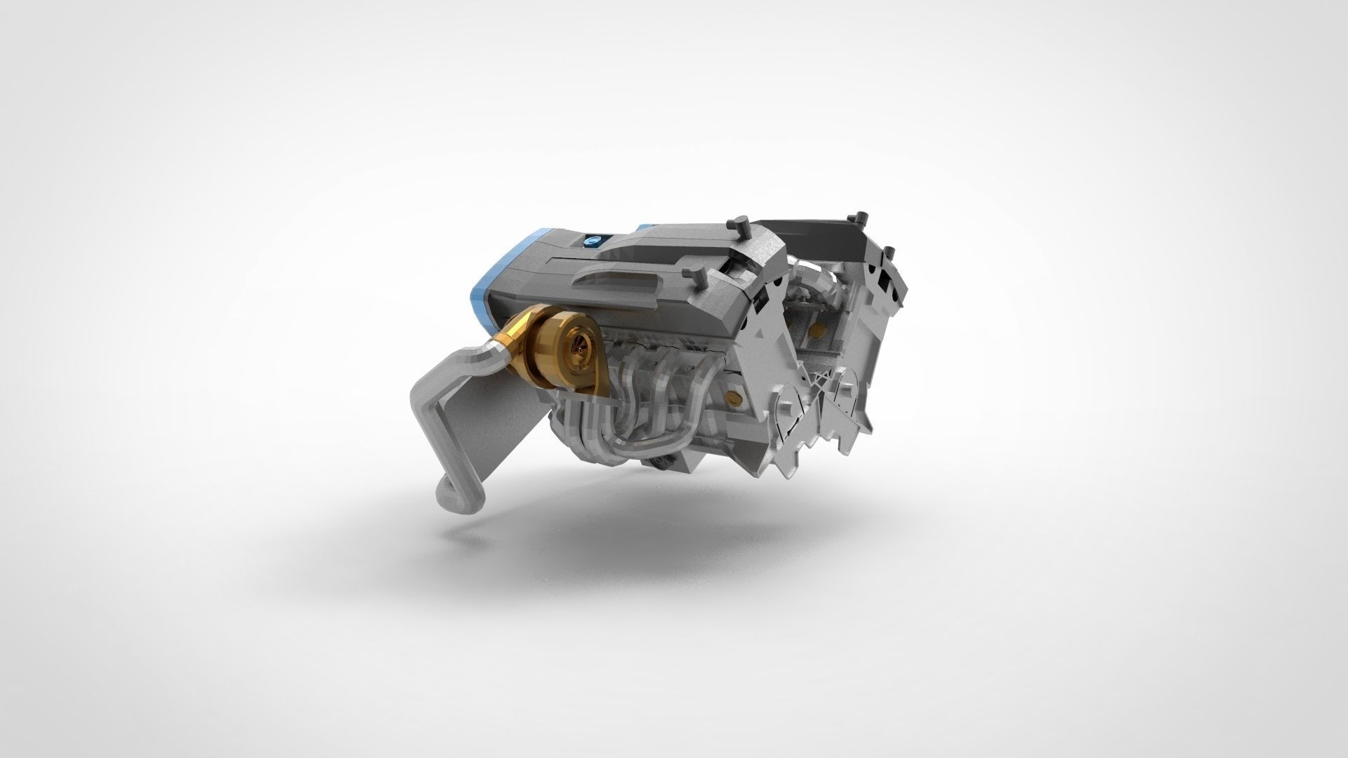 V-type engine 3D model | CGTrader