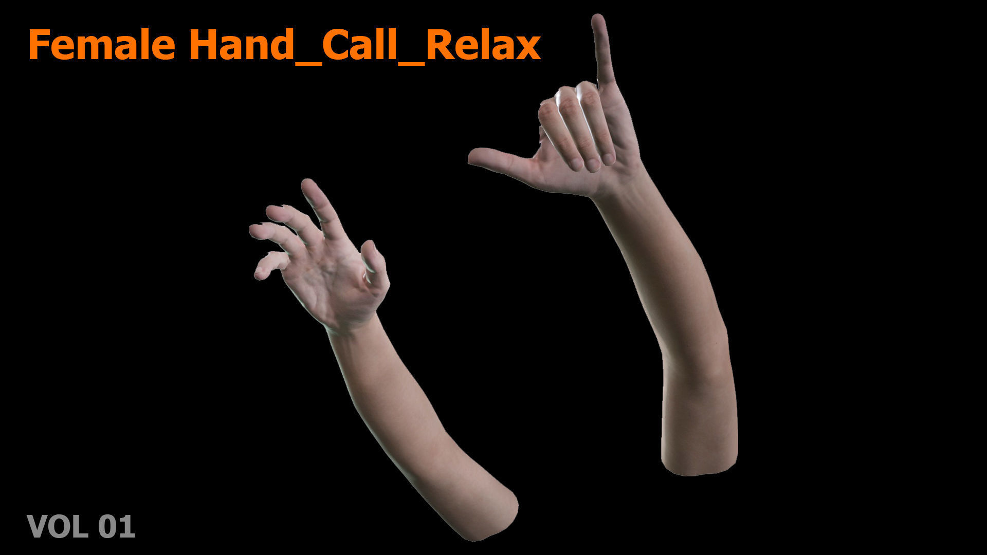 3D model Female Hand Relax Call 3D model VR / AR / low-poly | CGTrader