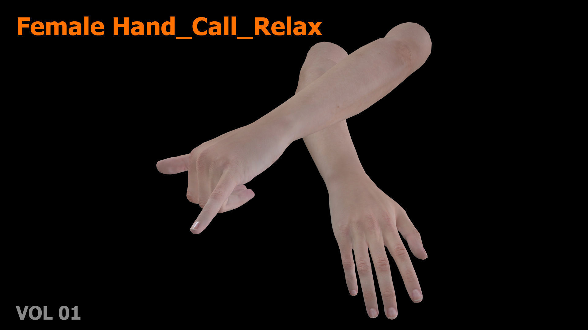 3D model Female Hand Relax Call 3D model VR / AR / low-poly | CGTrader