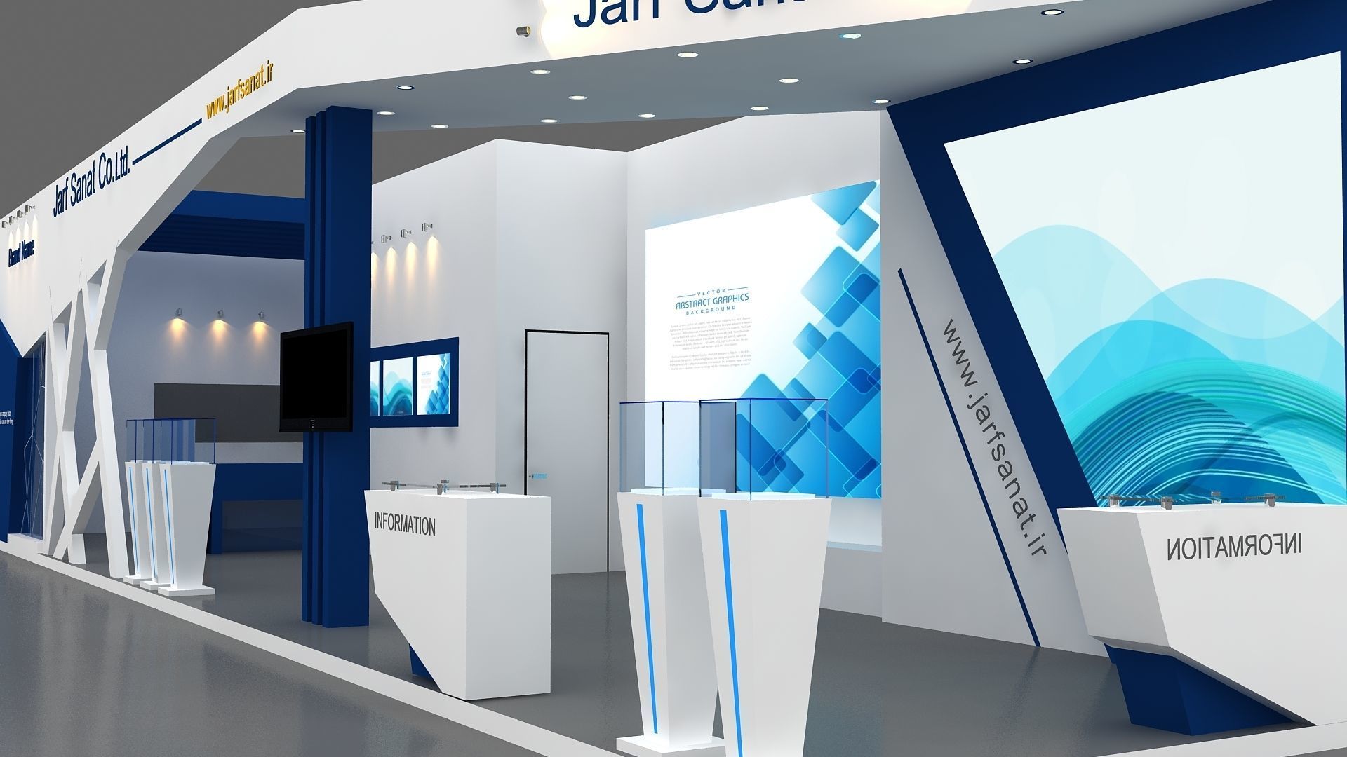 3D model booth Exhibition VR / AR / low-poly | CGTrader