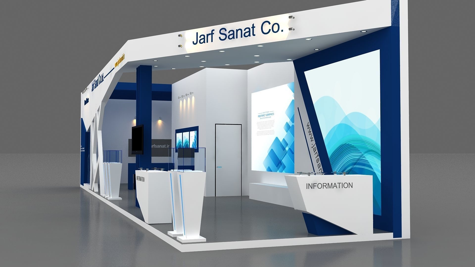 3D model booth Exhibition VR / AR / low-poly | CGTrader