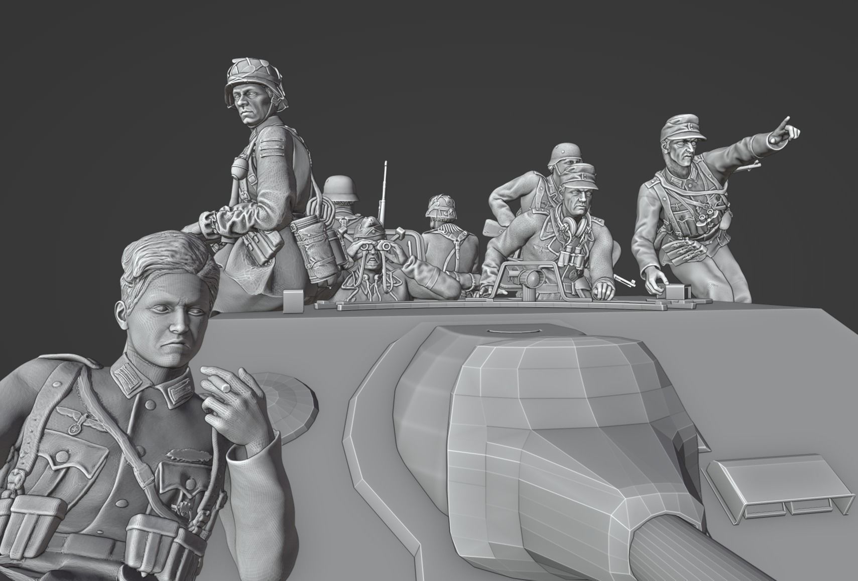 ww2 JagdPanzer IV tank rider crew 1-35 3D model 3D printable | CGTrader