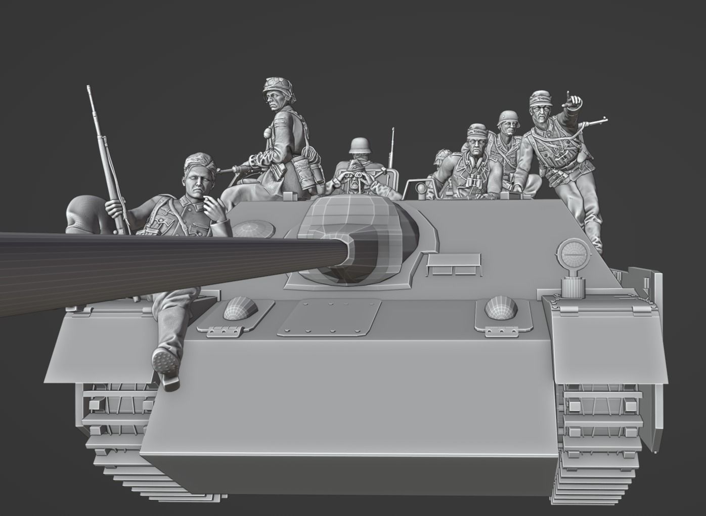 ww2 JagdPanzer IV tank rider crew 1-35 3D model 3D printable | CGTrader