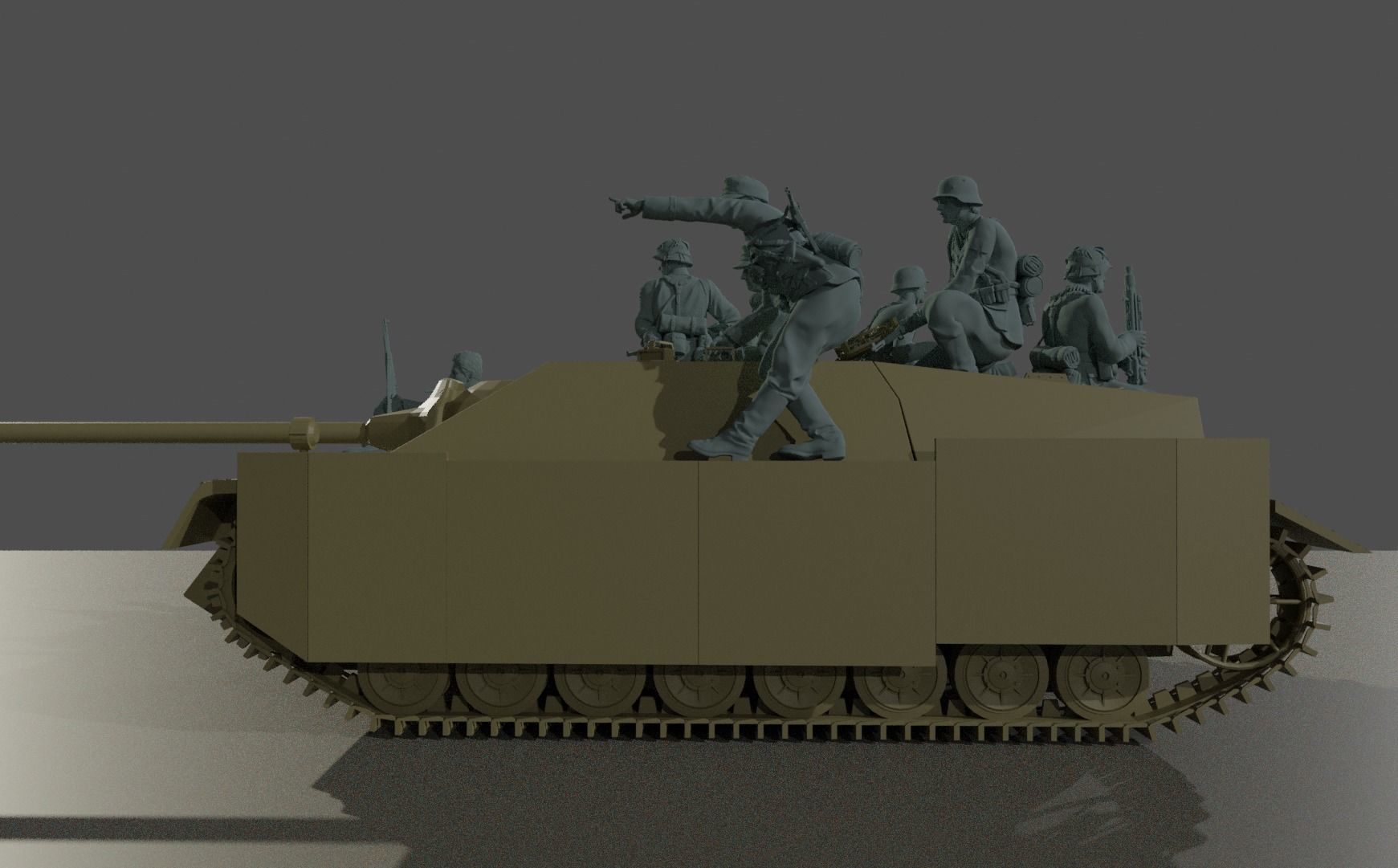 ww2 JagdPanzer IV tank rider crew 1-35 3D model 3D printable | CGTrader