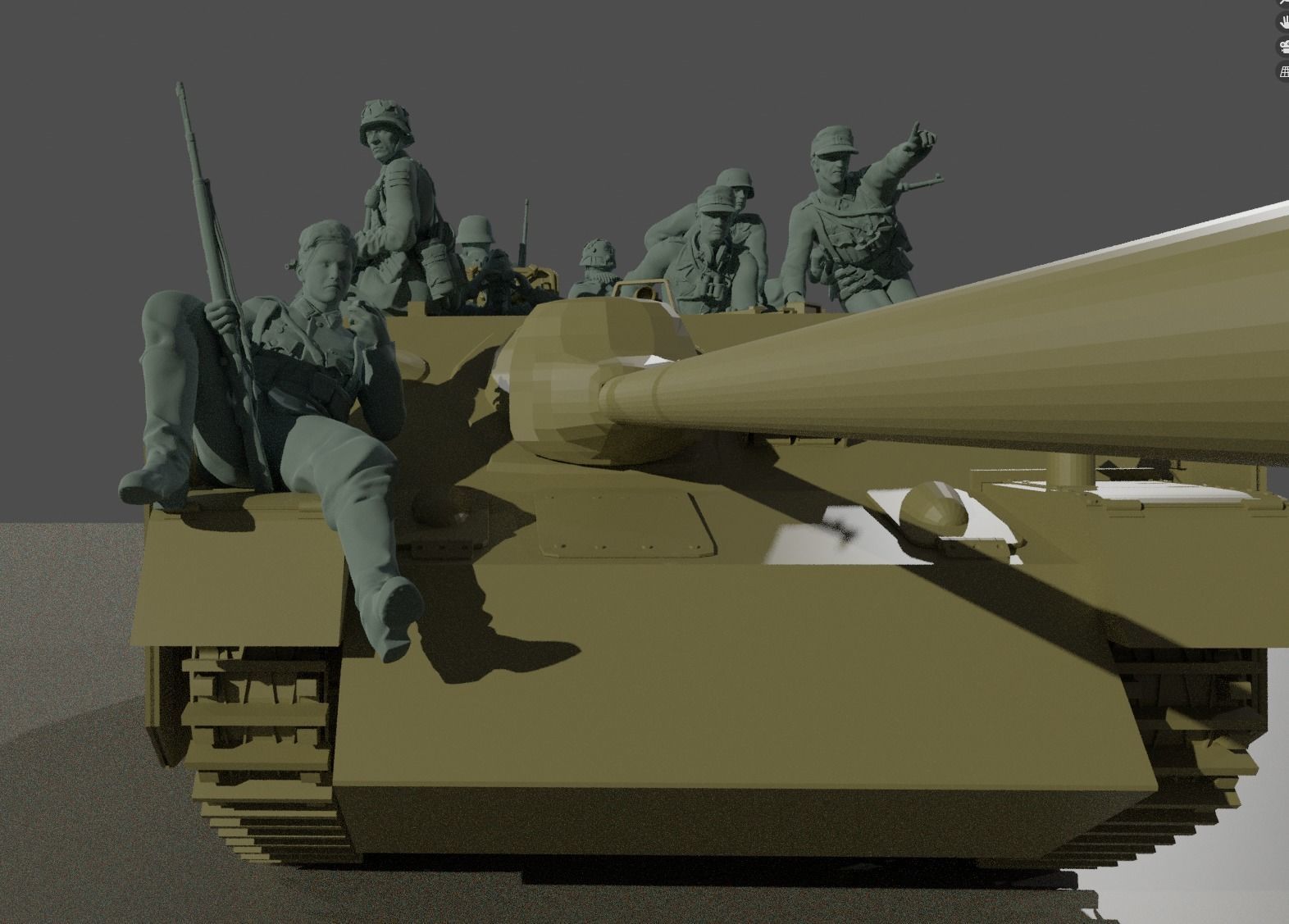ww2 JagdPanzer IV tank rider crew 1-35 3D model 3D printable | CGTrader