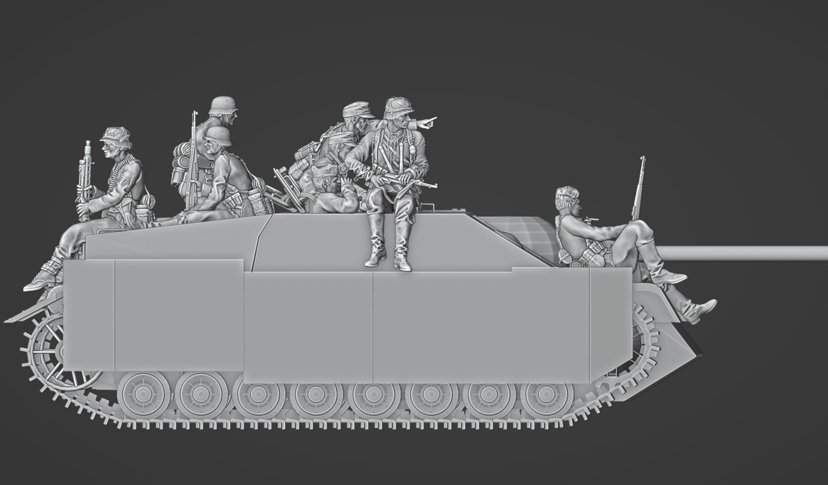 ww2 JagdPanzer IV tank rider crew 1-35 3D model 3D printable | CGTrader