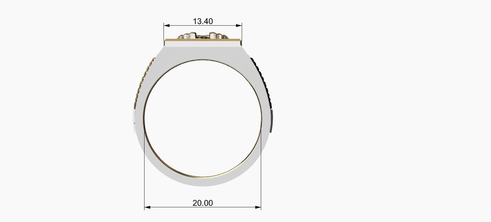 Aparecida Third Ring 3D model 3D printable | CGTrader