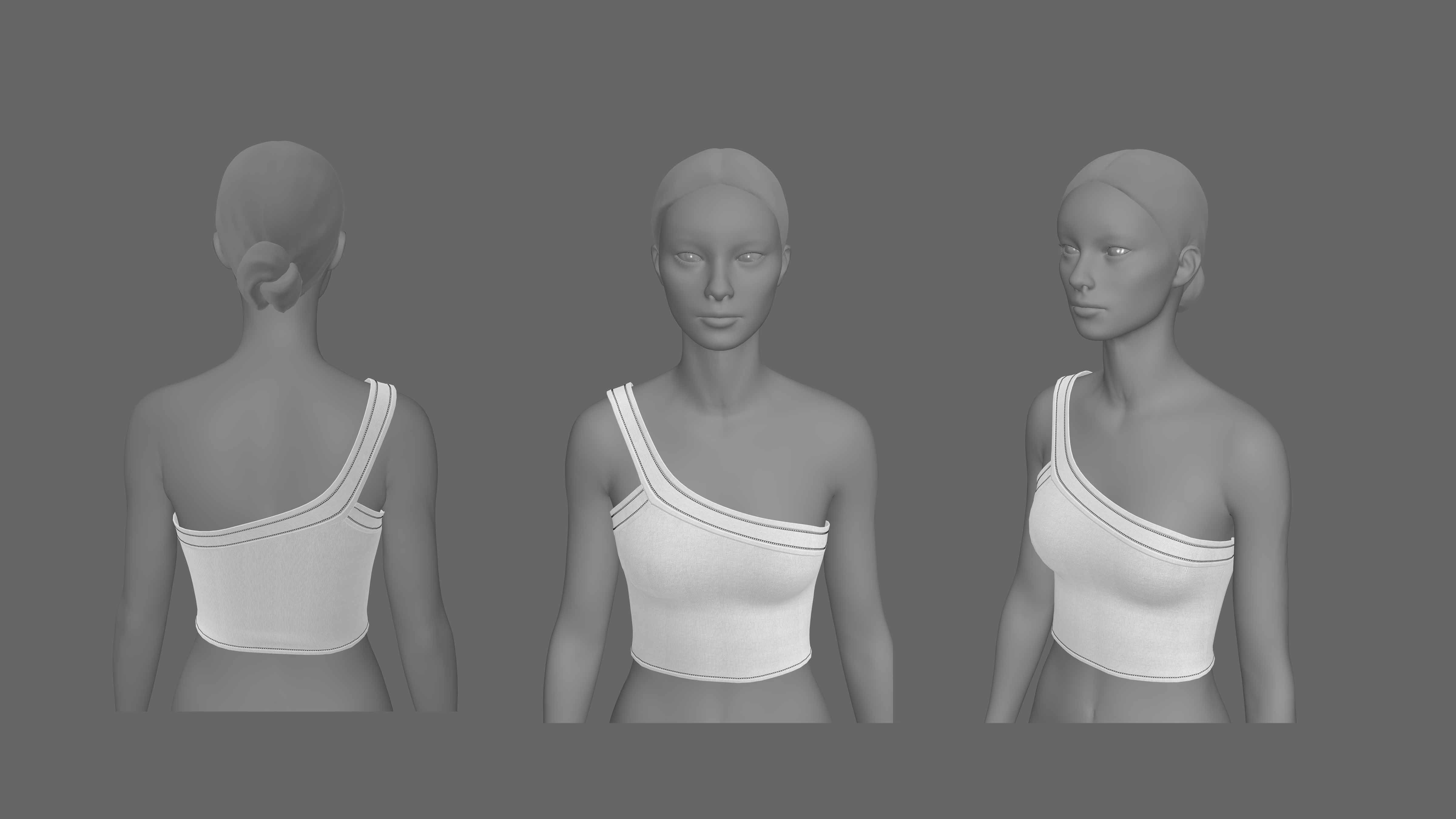 3D model 5 3d crop top models VR / AR / low-poly | CGTrader