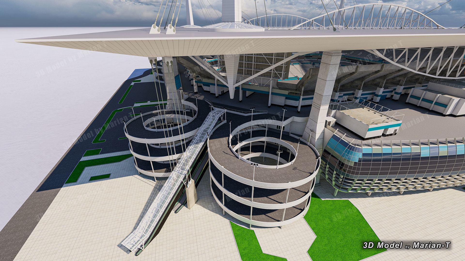 3D model Hard Rock Stadium Miami-Florida USA VR / AR / low-poly | CGTrader