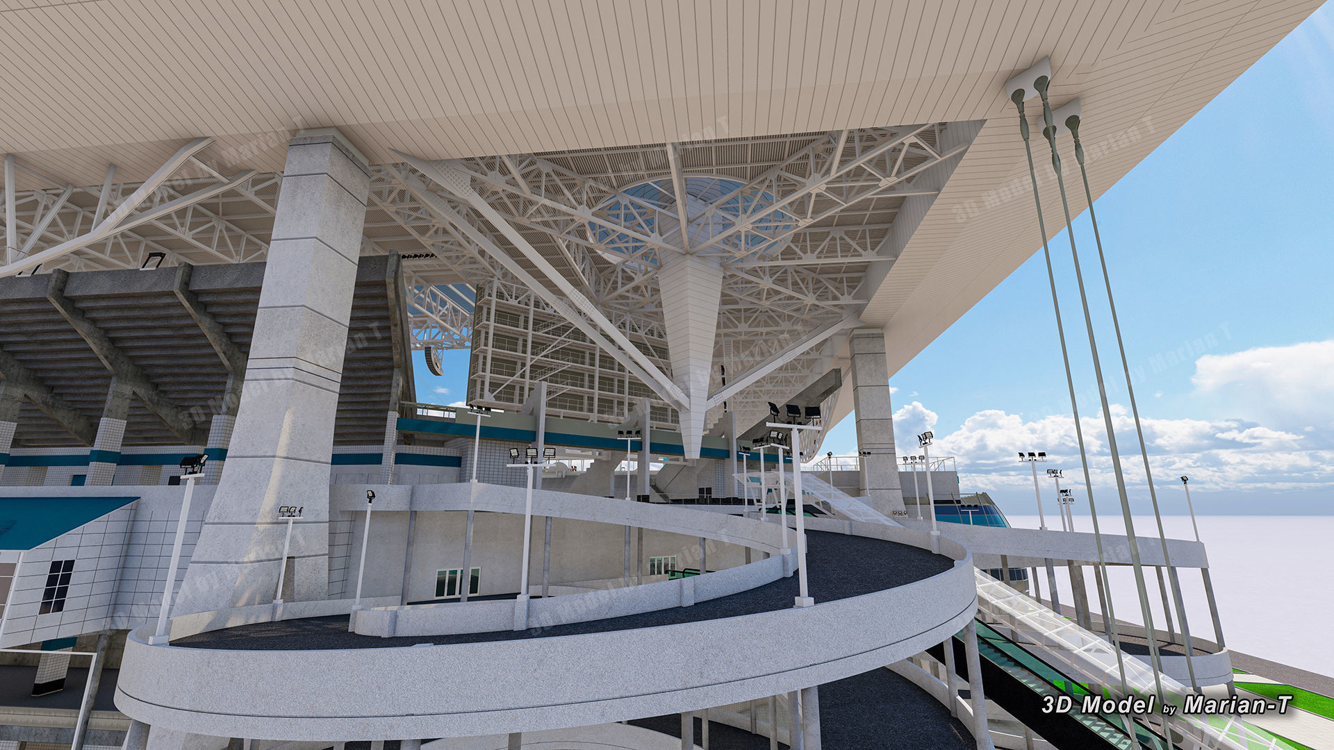 3D model Hard Rock Stadium Miami-Florida USA VR / AR / low-poly | CGTrader