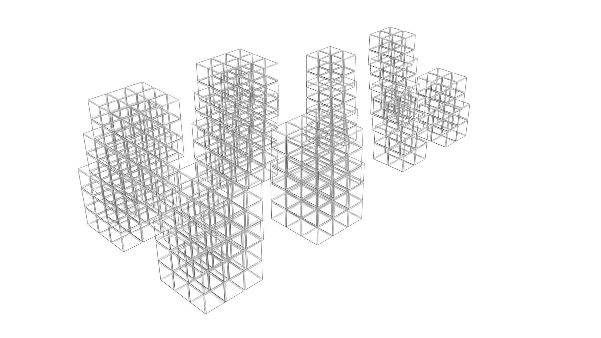 Double Cubes Set 3D model | CGTrader