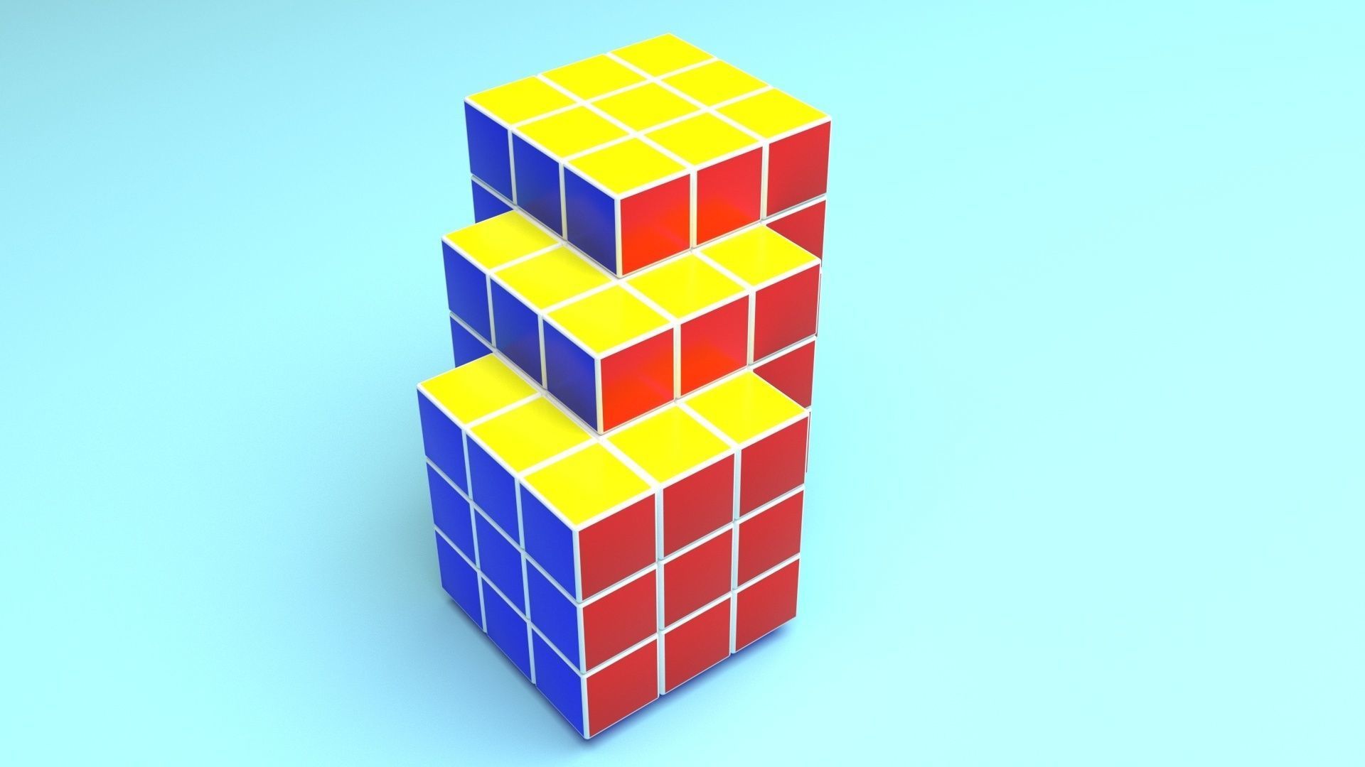 Double Cubes Set 3D model | CGTrader