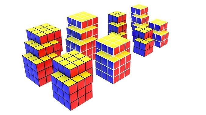 Double Cubes Set 3D model | CGTrader