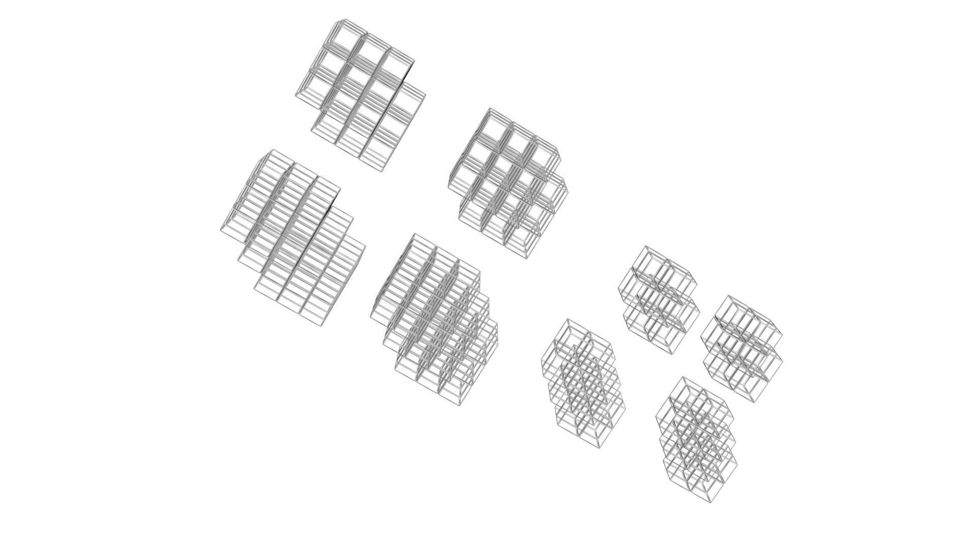 Double Cubes Set 3D model | CGTrader