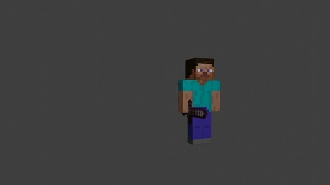minecraft steve free VR / AR / low-poly 3D model rigged | CGTrader