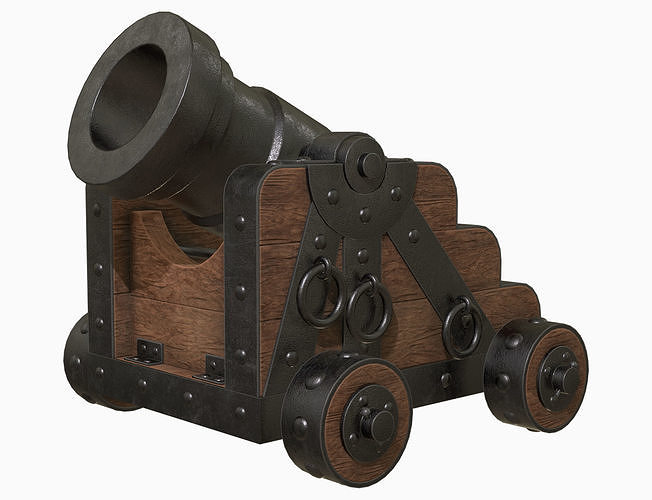 3D model Cannon Mortar 1 VR / AR / low-poly | CGTrader