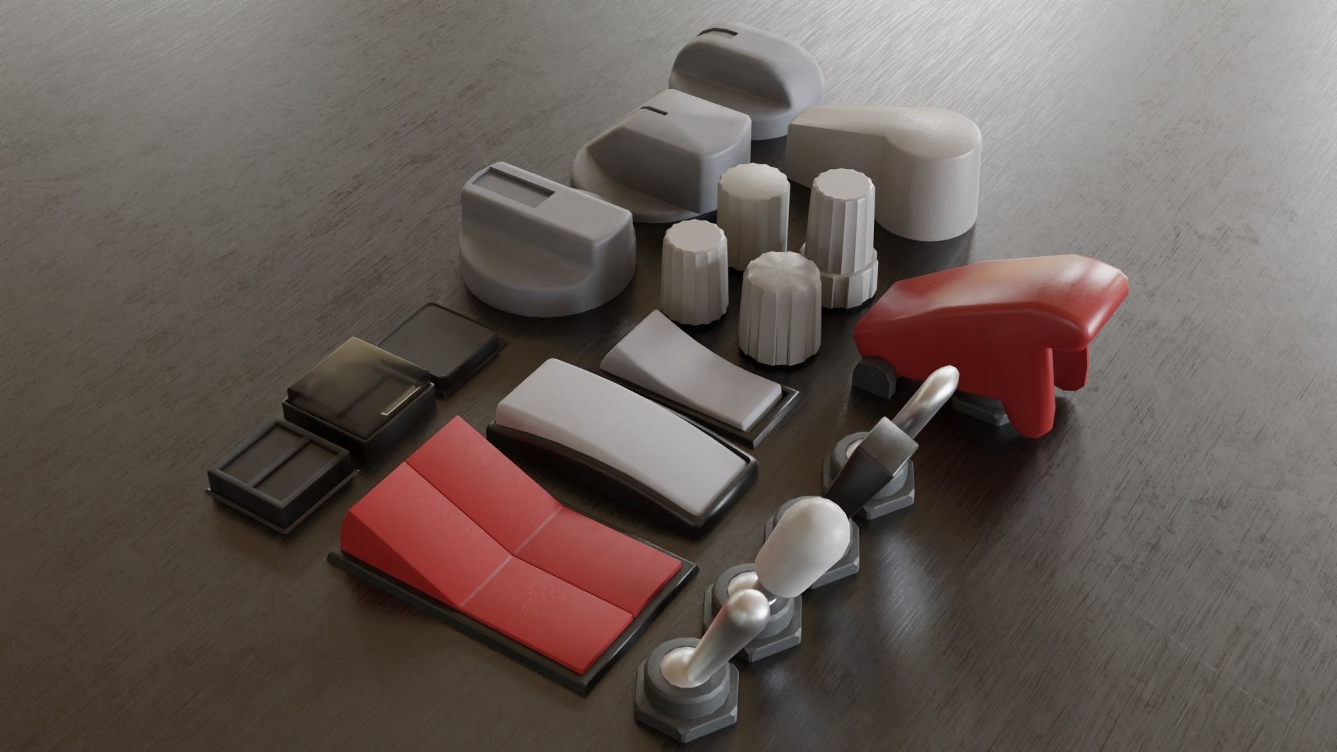 3D model Airplane cockpit buttons VR / AR / low-poly | CGTrader