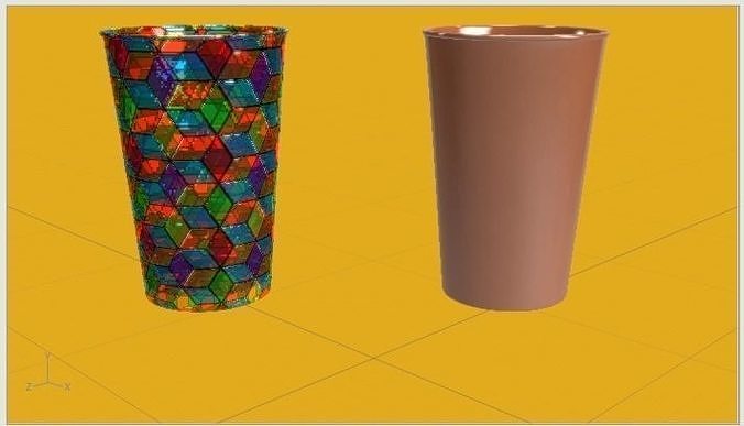 Colorful Historical Old Glass and Clay Mug with 8k UV Maps 3D model ...