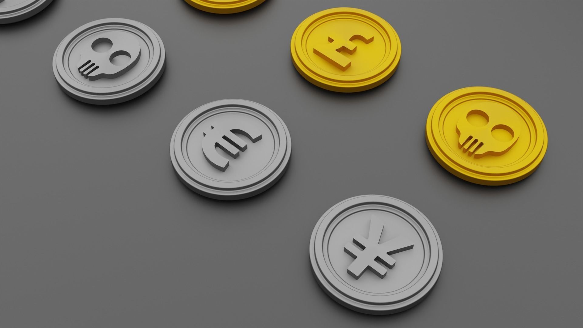 Pirates Coins Treasure 3D model 3D printable | CGTrader