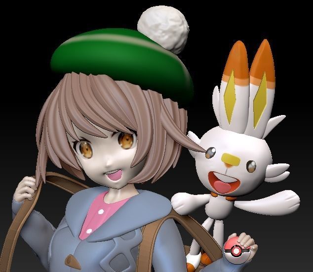 Pokemon yui scorbunny yamper 3D model | CGTrader