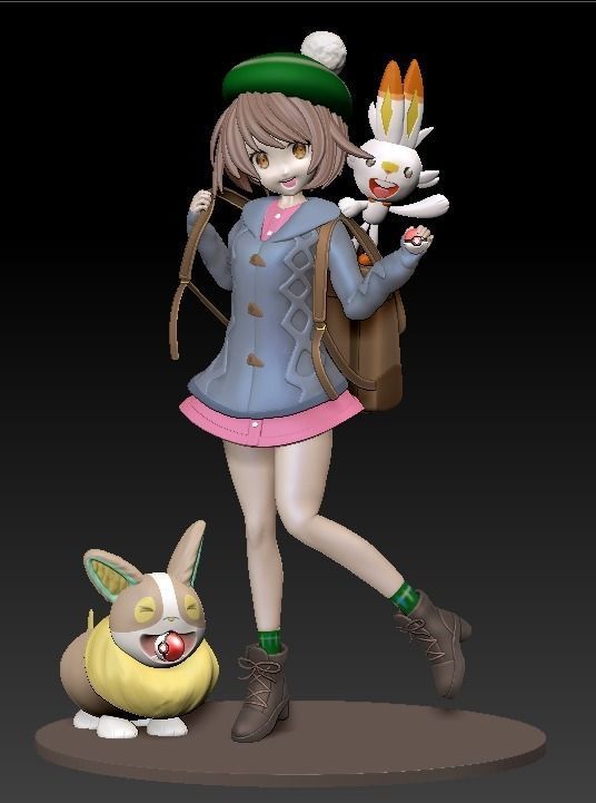 Pokemon yui scorbunny yamper 3D model | CGTrader