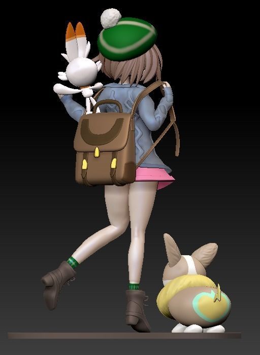 Pokemon yui scorbunny yamper 3D model | CGTrader