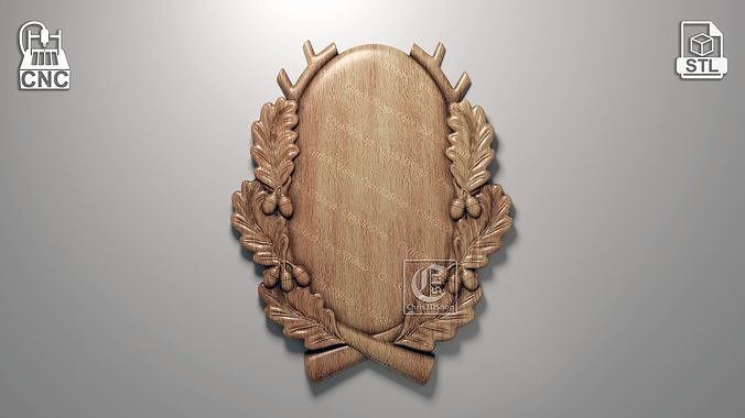 Trophy Mounting Plaque 1B- 3D STL Files for CNC 3D model 3D printable ...