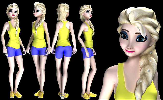 Elsa sport 3D model 3D printable | CGTrader