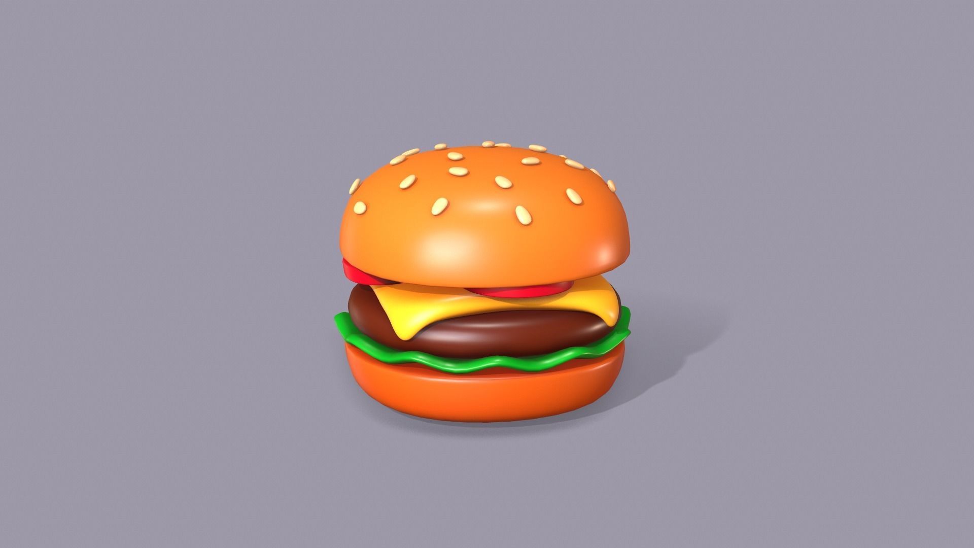 3D model Burger Cartoon VR / AR / low-poly | CGTrader