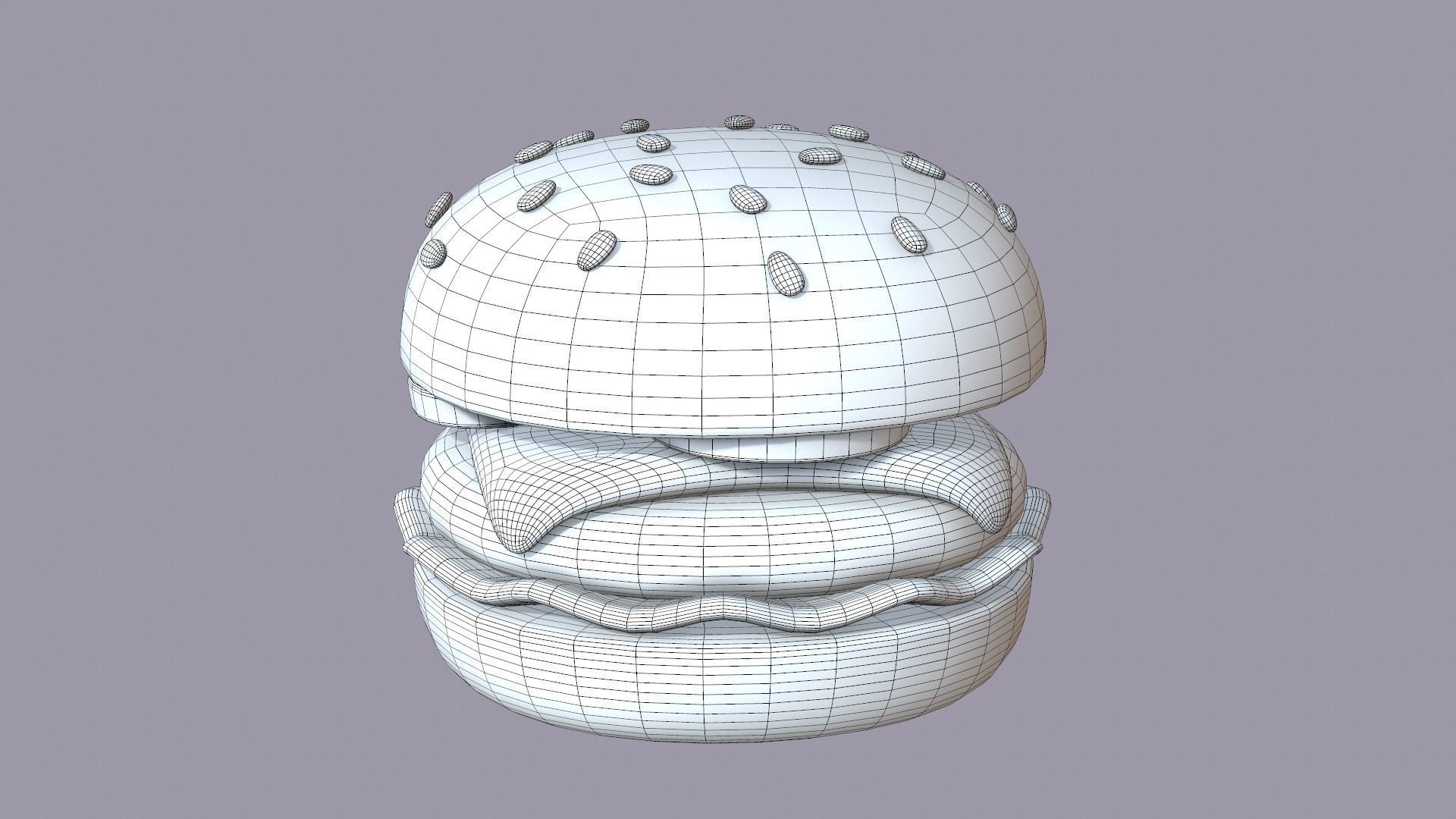 3D model Burger Cartoon VR / AR / low-poly | CGTrader