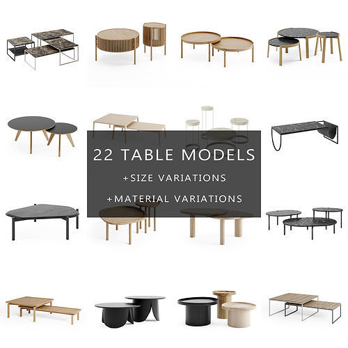 Bolia Coffee Table Collection Vol1 | CGTrader