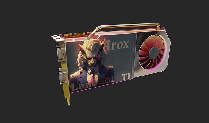 3D model rgb gpu videocard game ready video card vga emissive light VR ...