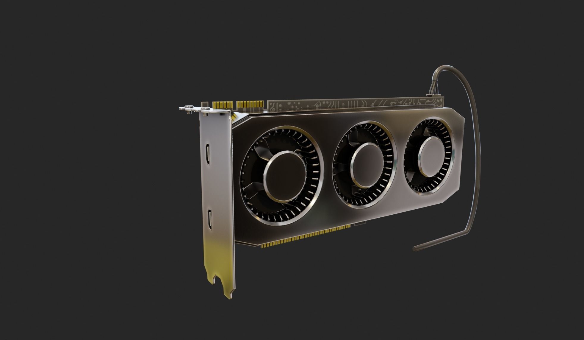 3D model gpu vga pci pcie graphics card video card rgb colorful VR / AR ...