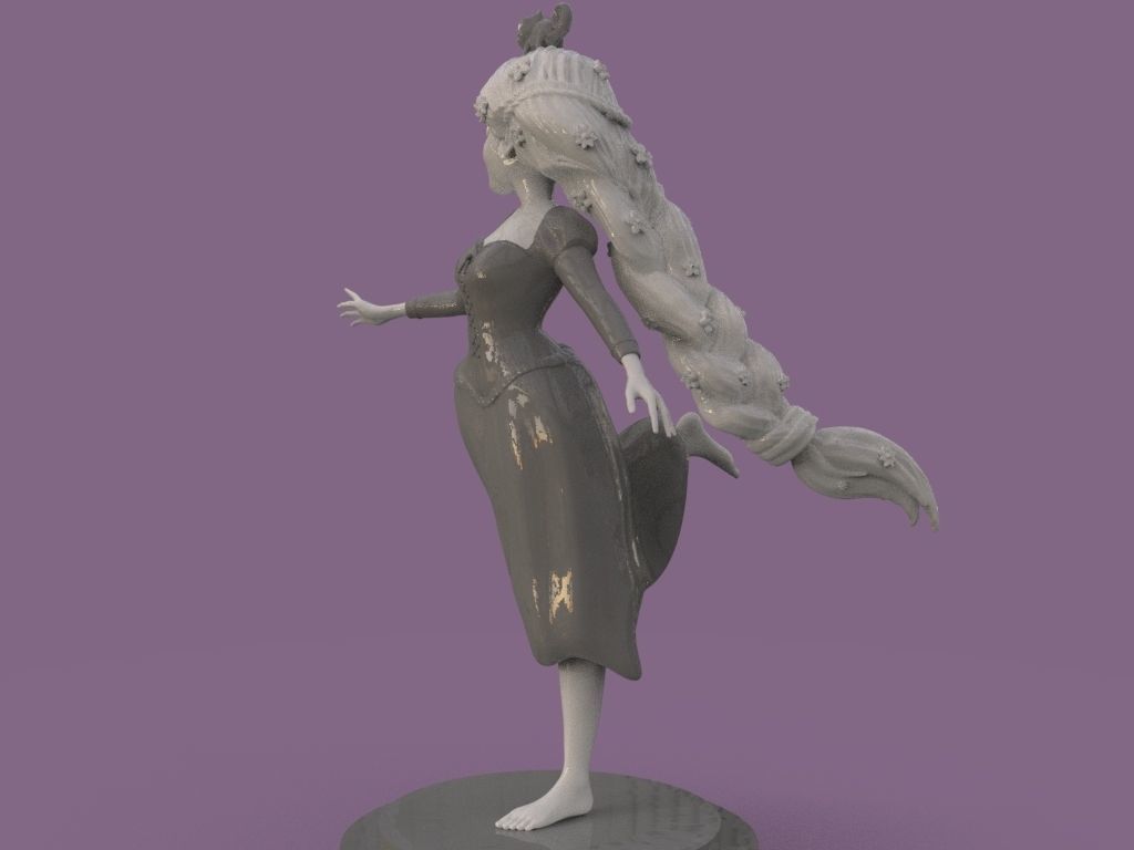 Rapunzel 3D model 3D printable | CGTrader