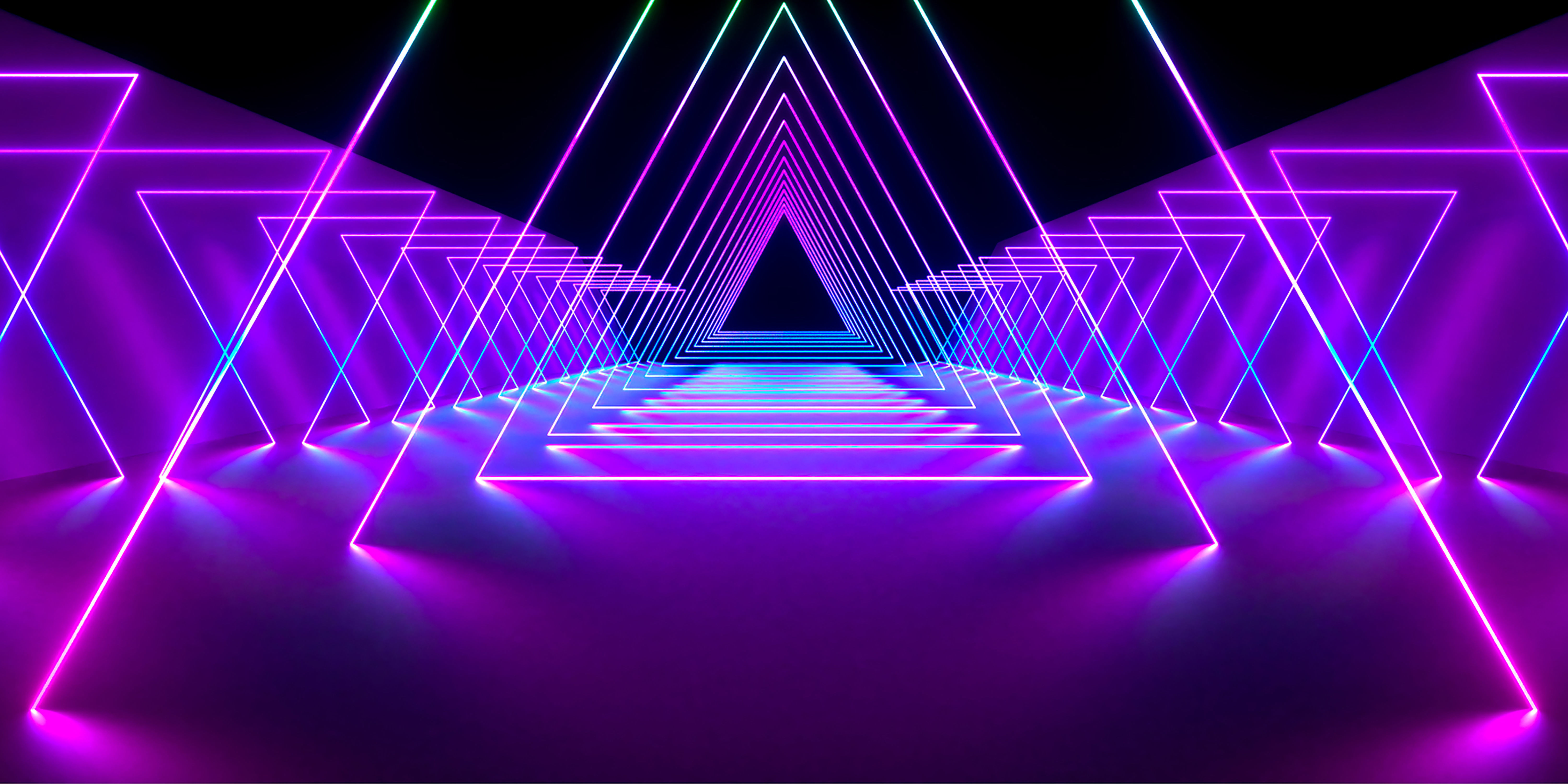 Cool light effect tunnel 3D model | CGTrader